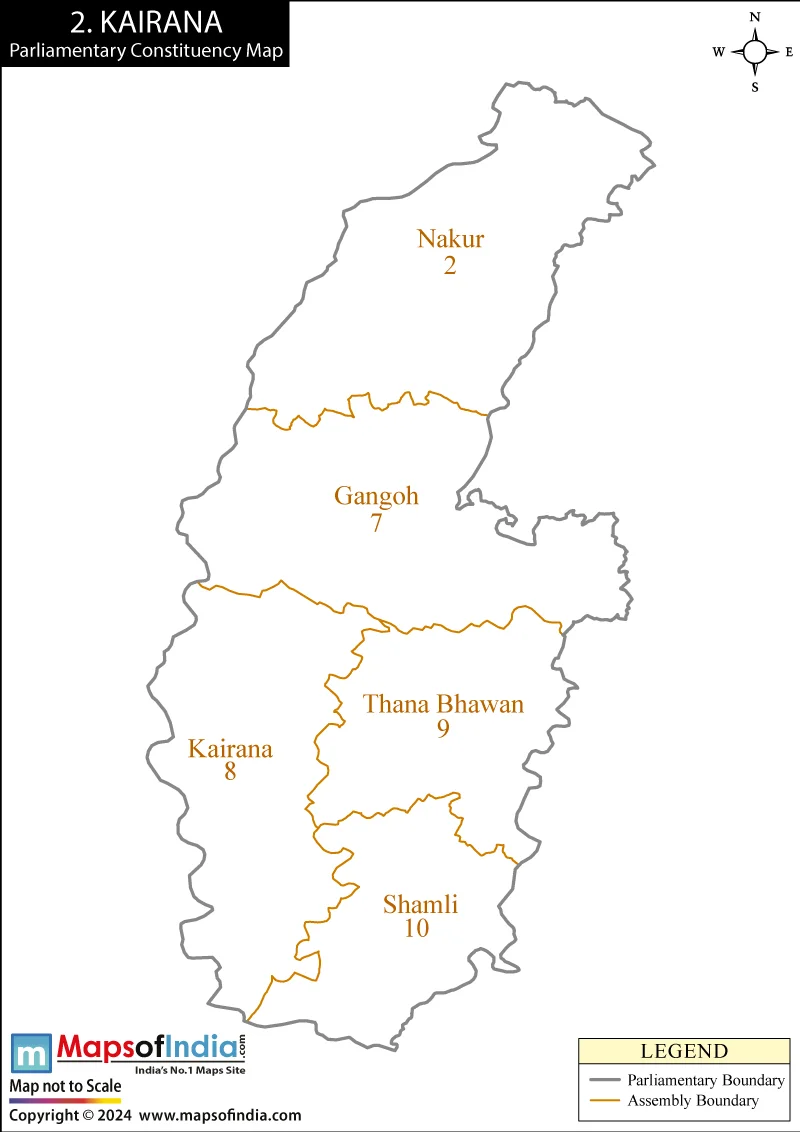 Kairana Subdivision Of Shamli Population, Area, Villages, List Of Villages